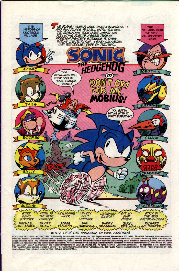 Archie 1992-1993 - Sonic Miniseries 0 Classic Mini-Series - Read Comic ... Archie 1992-1993 - Sonic Miniseries 0 Classic Mini-Series - Read Comic ...